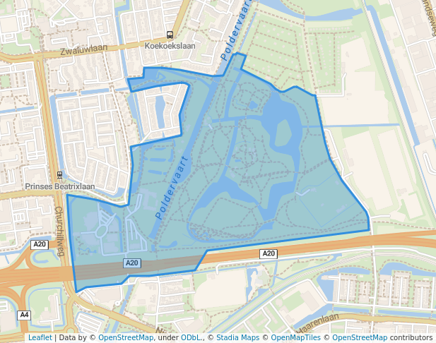 Prinses Beatrixpark in Schiedam | Map and Routes
