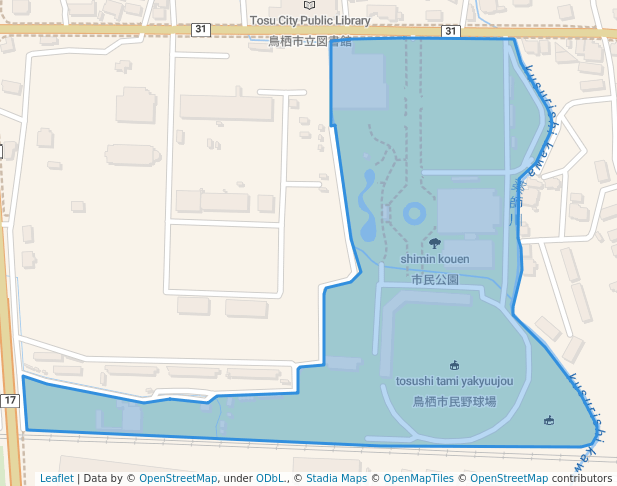 市民公園 in Tosu | Map and Routes