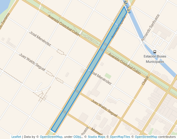 Bandejón Avenida España in Punta Arenas | Map and Routes