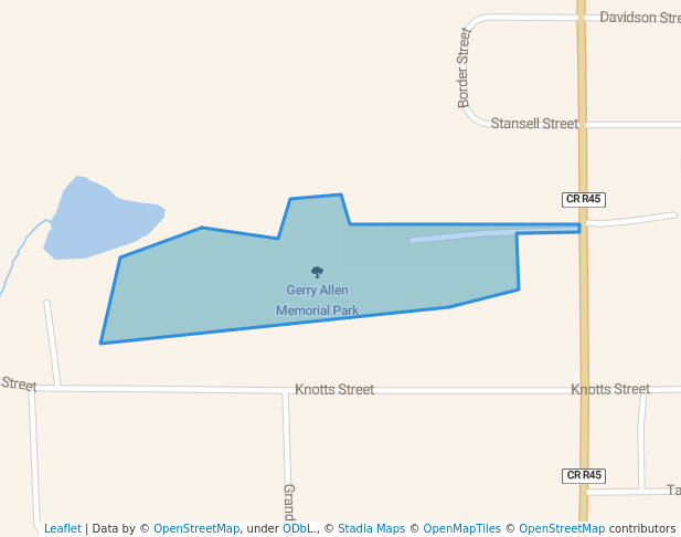 Gerry Allen Memorial Park in New Virginia | Map and Routes