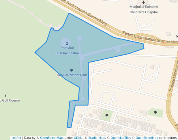 Qila Rai Pithora Park in New Delhi | Map and Routes