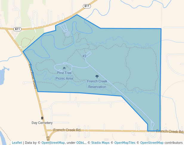 French Creek Reservation in Sheffield | Map and Routes