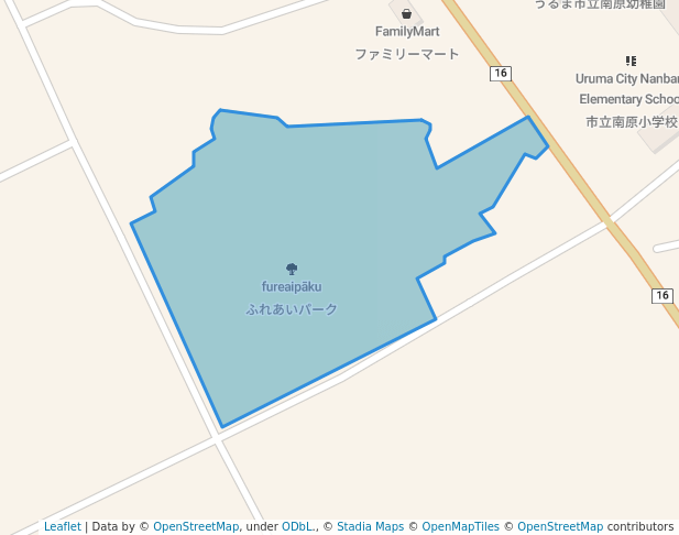 ふれあいパーク in Uruma | Map and Routes