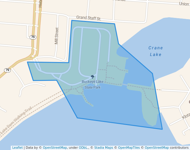 Buckeye State Lake Park in Buckeye Lake | Map and Routes