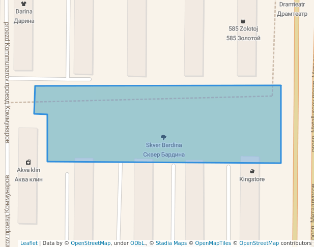 Сквер Бардина in Novokuznetsk | Map and Routes