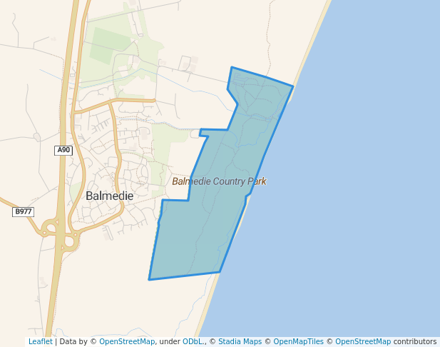 Balmedie Country Park in Balmedie | Map and Routes