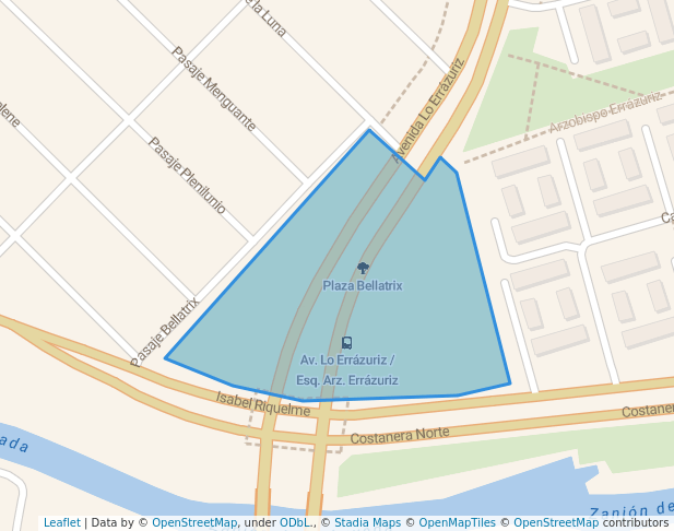 Plaza Bellatrix in Maipú | Map and Routes