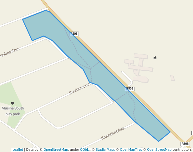 Willem Smit Park in Musina | Map and Routes