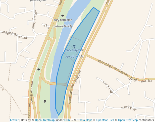 پارک سرای مهر in Amol | Map and Routes
