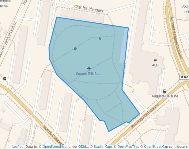 Square Erik Satie in Arcueil | Map and Routes