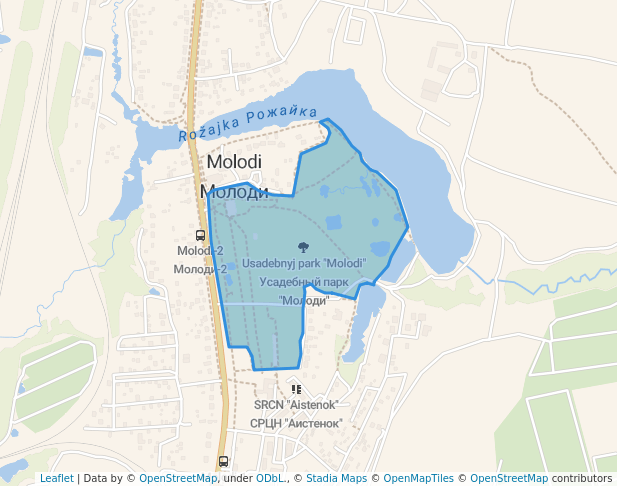 Усадебный парк "Молоди" in Molodi | Map and Routes