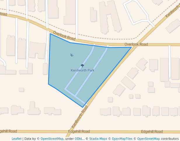 Kenilworth Park in Cleveland Heights | Map and Routes