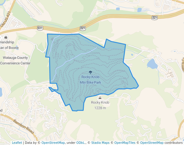 Rocky Knob Mtn Bike Park in Boone | Map and Routes