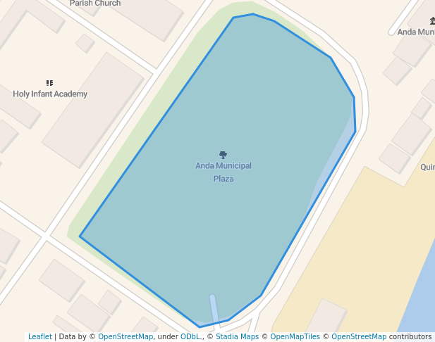 Anda Municipal Plaza in Anda | Map and Routes