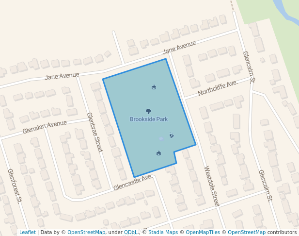 Brookside Park in Oshawa | Map and Routes