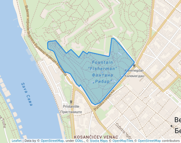 Large Kalemegdan in Beograd | Map and Routes