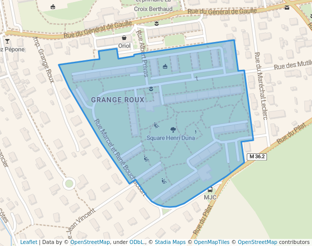 Square Henri Dunant in Saint-Chamond | Map and Routes