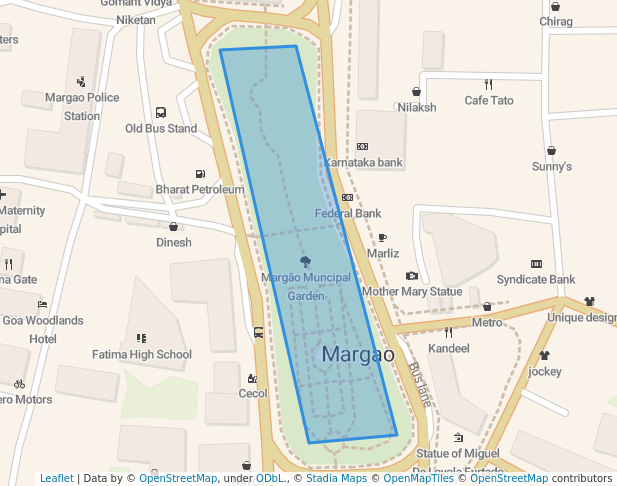 Margao Garden in Margao | Map and Routes