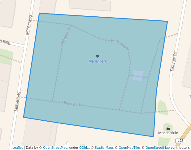 Marienpark in Viersen | Map and Routes