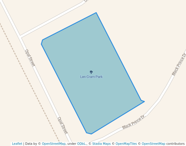 Len Cram Park in Lightning Ridge | Map and Routes