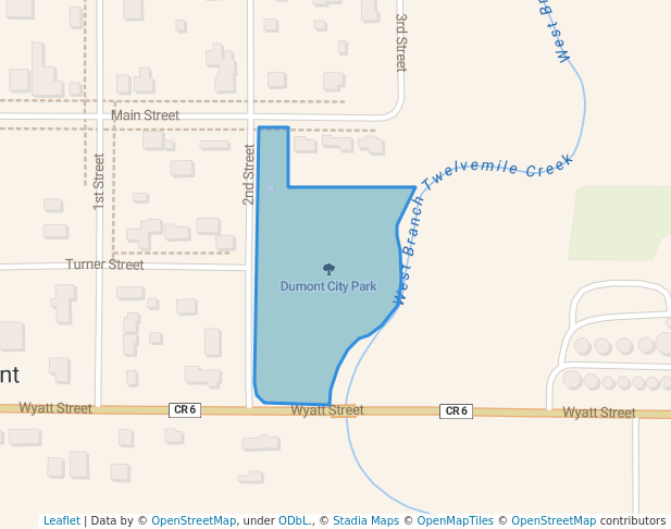 Dumont City Park in Dumont | Map and Routes