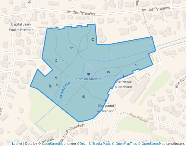 Parc du Maharin in Anglet | Map and Routes