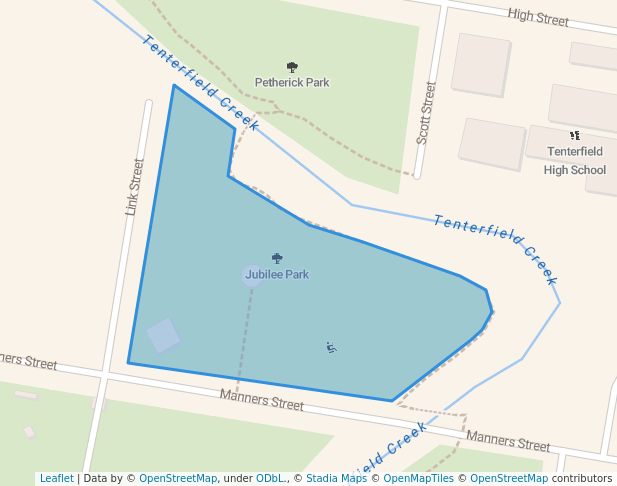 Jubilee Park in Tenterfield | Map and Routes
