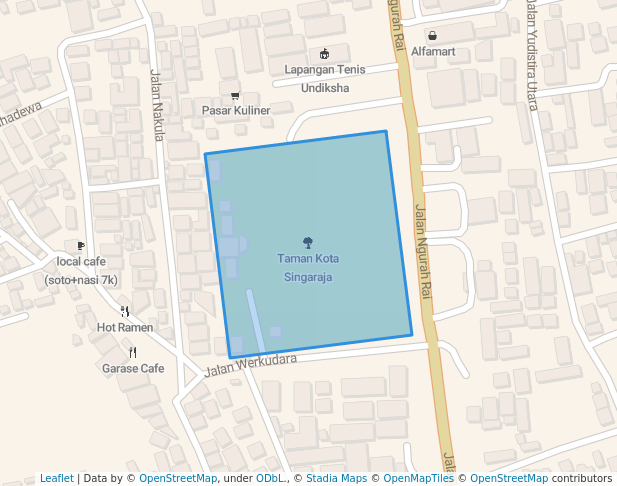 Taman Kota Singaraja in Buleleng | Map and Routes