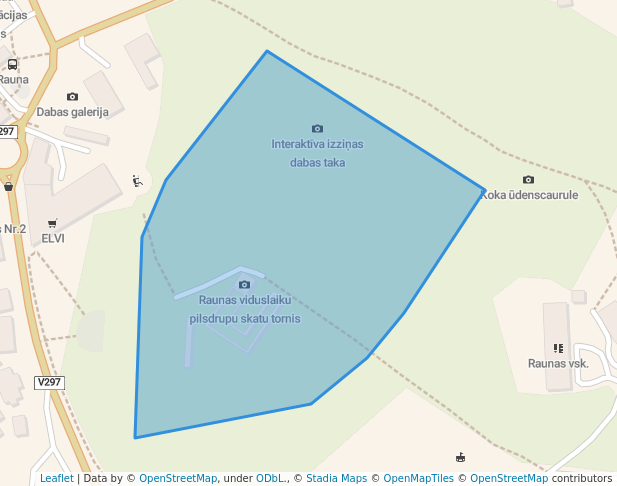 Raunas pils parks in Rauna | Map and Routes