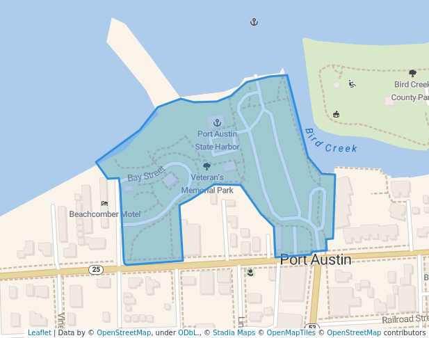 Veteran's Memorial Park in Port Austin | Map and Routes