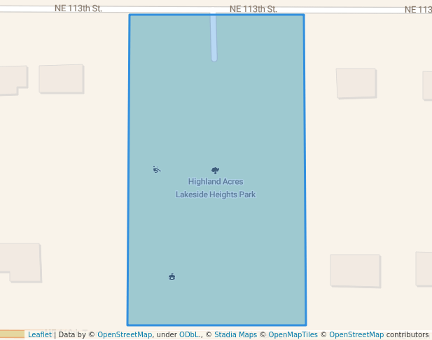 Highland Acres Lakeside Heights Park in Kansas City | Map and Routes