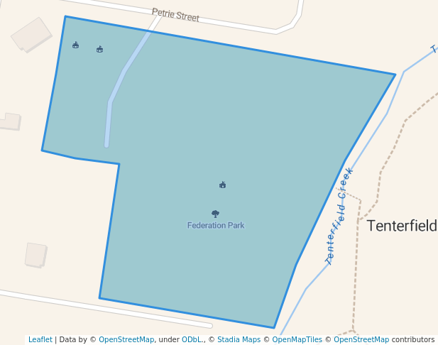 Federation Park in Tenterfield | Map and Routes