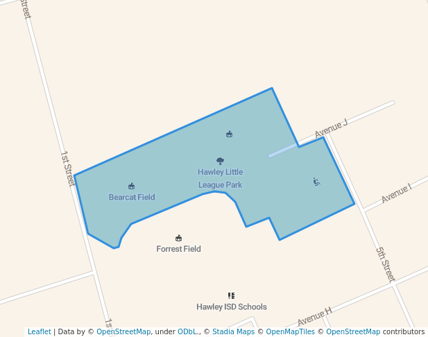 Hawley Little League Park in Hawley | Map and Routes