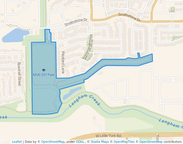 MUD 257 Park in Houston | Map and Routes