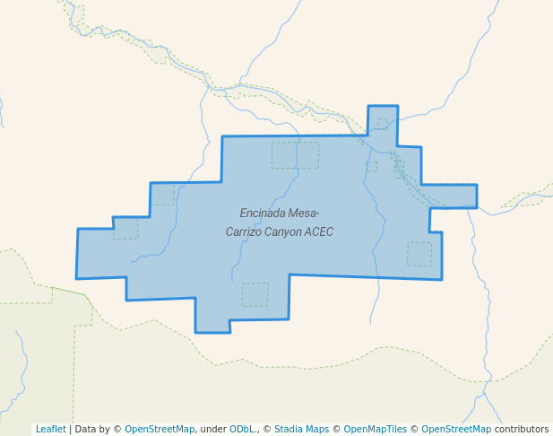 Encinada Mesa-Carrizo Canyon ACEC in Blanco | Map and Routes