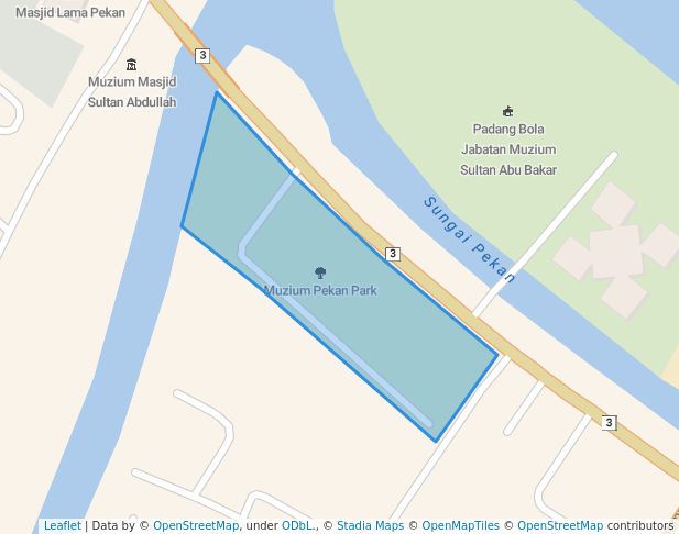 Muzium Pekan Park in Pekan | Map and Routes