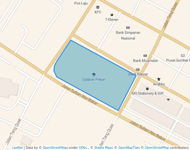 Dataran Pekan in Pekan | Map and Routes