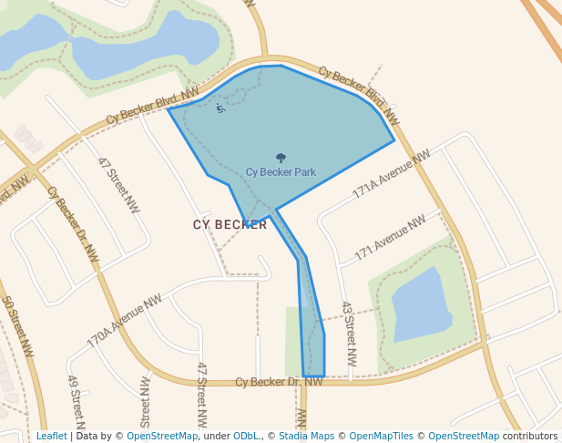 Cy Becker Park in Edmonton | Map and Routes
