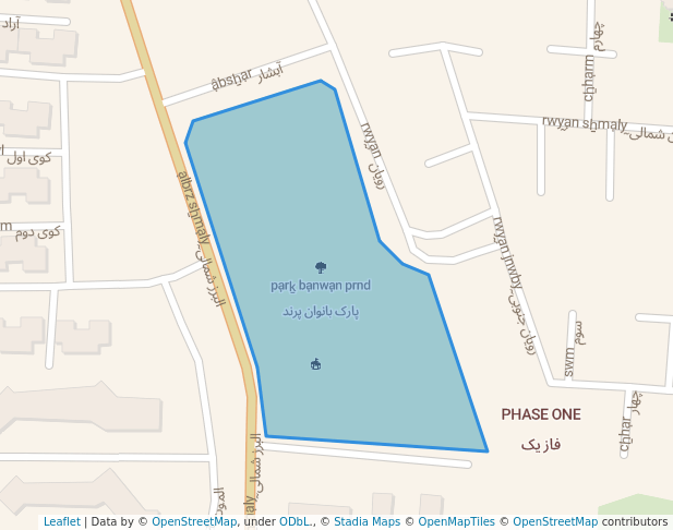 پارک بانوان پرند in Shahr-e Jadid-e Parand | Map and Routes