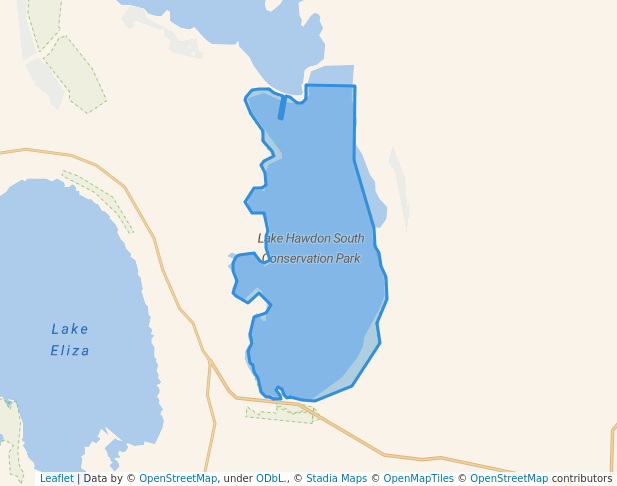 Lake Hawdon South Conservation Park in Bray | Map and Routes
