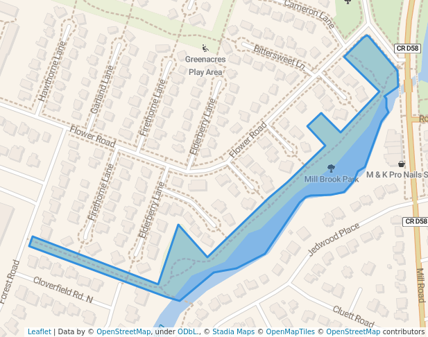 Mill Brook Park in Valley Stream | Map and Routes