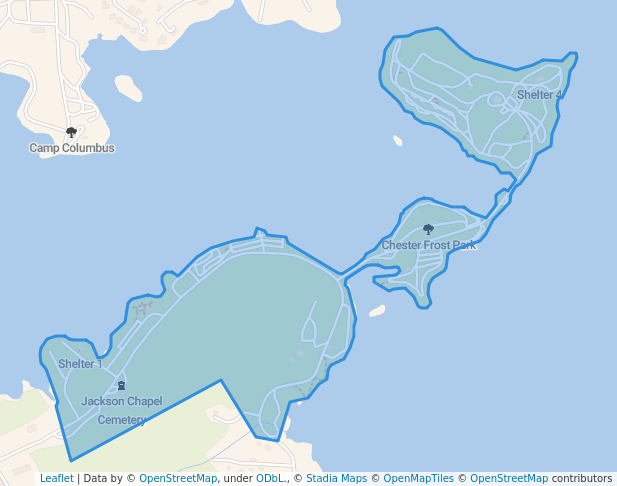 Chester Frost Park in Middle Valley | Map and Routes