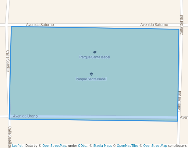 Parque Santa Isabel in Santa Isabel | Map and Routes