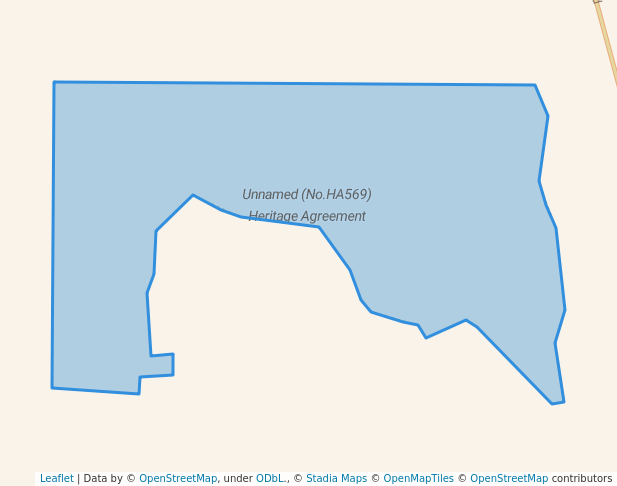 Unnamed (No.HA569) Heritage Agreement in Jamieson | Map and Routes