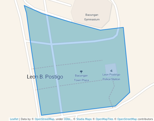 Bacungan Town Plaza in Leon B. Postigo | Map and Routes