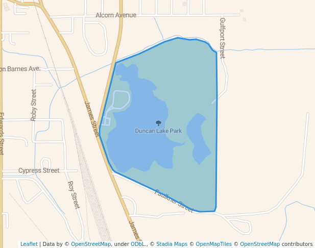 Duncan Lake Park in Hattiesburg | Map and Routes