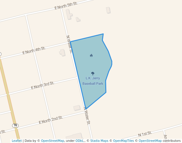 L.K. Jerry Baseball Park in Roby | Map and Routes