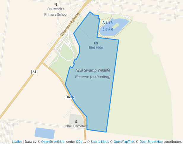 Nhill Swamp Wildlife Reserve (no hunting) in Nhill | Map and Routes