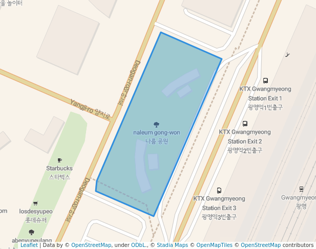 나름 공원 in Gwangmyeong-si | Map and Routes