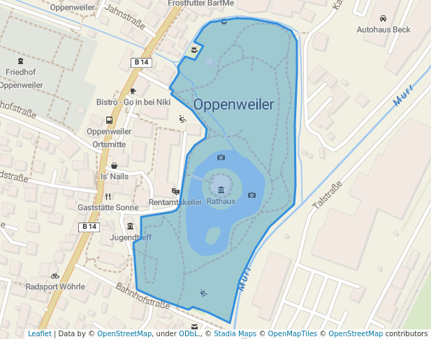 Schloßgarten in Oppenweiler | Map and Routes